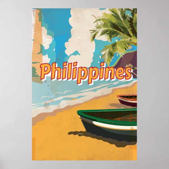 Philippines Classic old travel poster | Zazzle