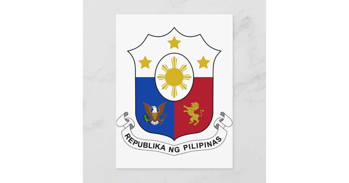 Philippines Coat of Arms Postcard | Zazzle