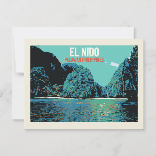 Philippines, El Nido wonder of nature, Palawan Postcard | Zazzle