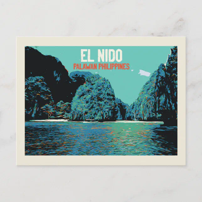 Philippines, El Nido wonder of nature, Palawan Postcard | Zazzle