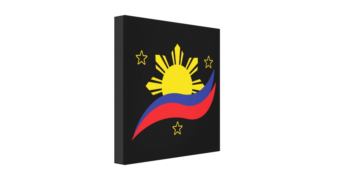 Philippines Filipino Pinoy Flag Canvas Print | Zazzle