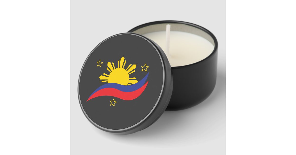 Philippines Filipino Pinoy Flag Mini Candle Favors | Zazzle