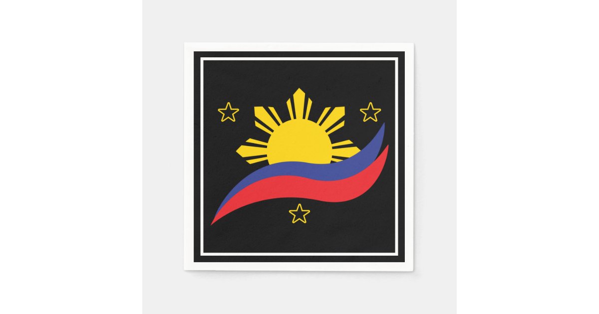 Philippines Filipino Pinoy Flag Napkins | Zazzle