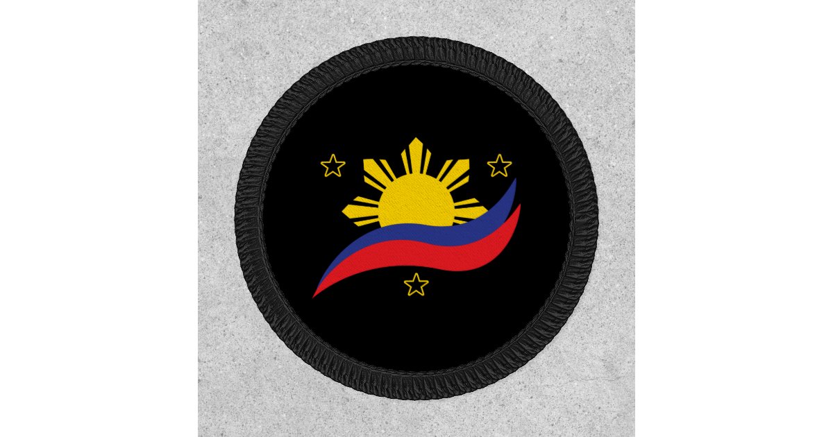 Philippines Filipino Pinoy Flag Patch | Zazzle