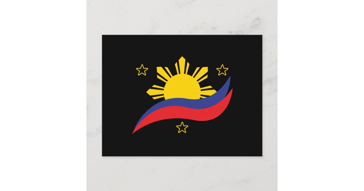 Philippines Filipino Pinoy Flag Postcard | Zazzle