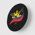 Philippines Filipino Pinoy Flag Round Clock | Zazzle