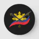Philippines Filipino Pinoy Flag Round Clock | Zazzle