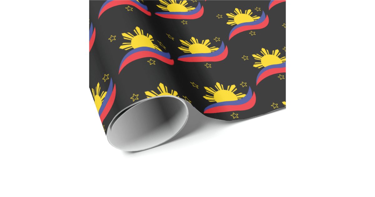 Philippines Filipino Pinoy Flag Wrapping Paper | Zazzle
