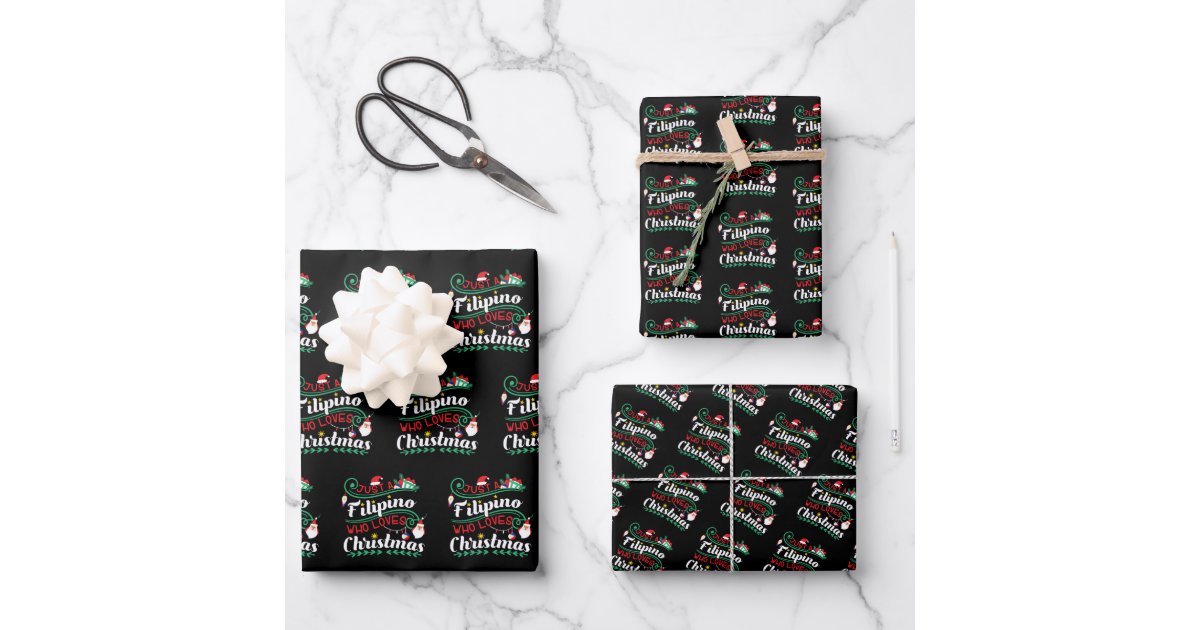 Philippines - Filipino Who Loves Christmas Wrapping Paper Sheets | Zazzle