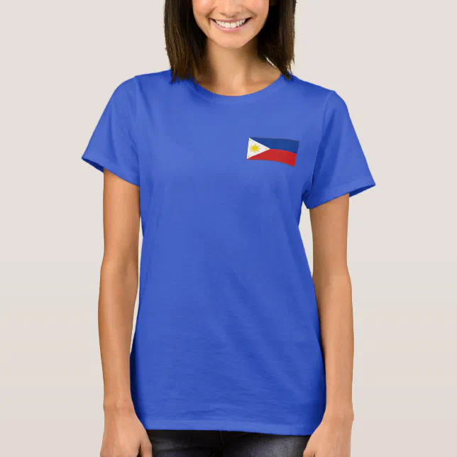 Philippines Flag and Map dk T-Shirt | Zazzle