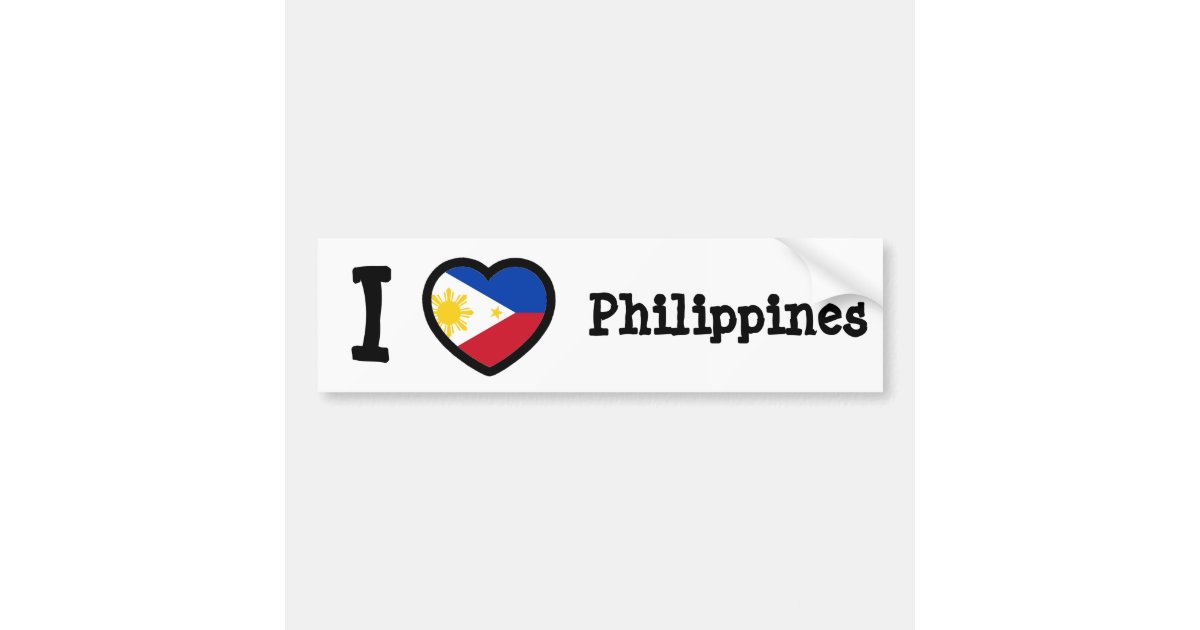 Philippines Flag Bumper Sticker | Zazzle
