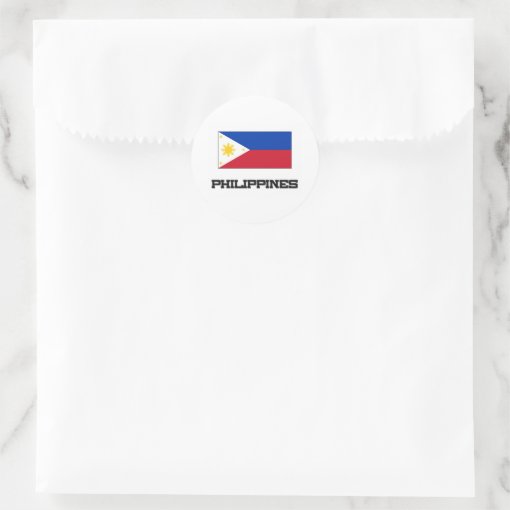 Philippines Flag Classic Round Sticker | Zazzle