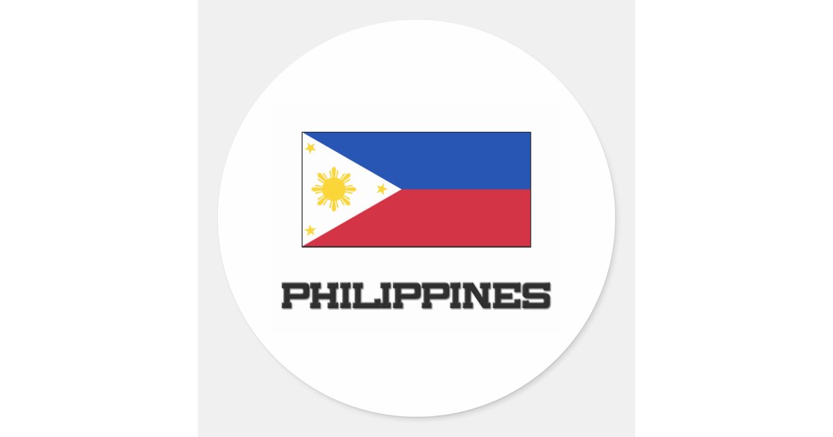 Philippines Flag Classic Round Sticker | Zazzle