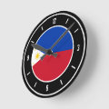 Philippines Flag Elegant Round Clock | Zazzle