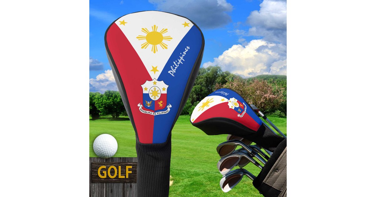 Philippines Flag, Emblem / Golf Clubs Covers | Zazzle