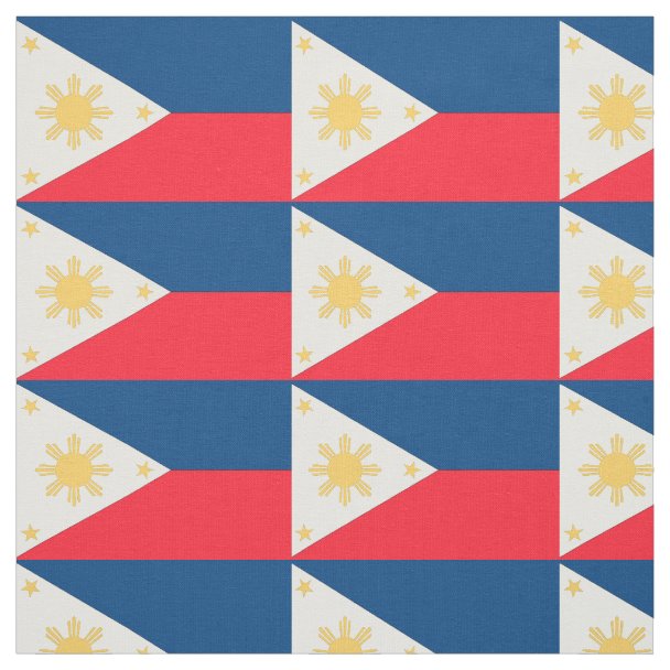 Philippines Flag Fabric | Zazzle