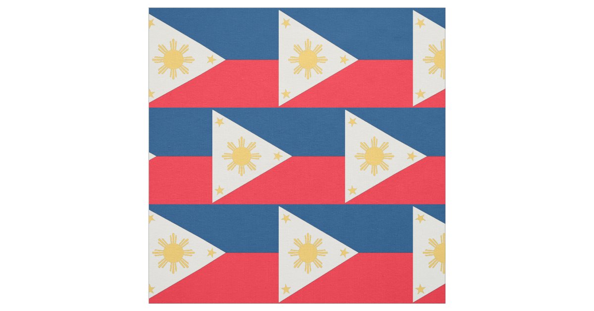 Philippines Flag Fabric | Zazzle