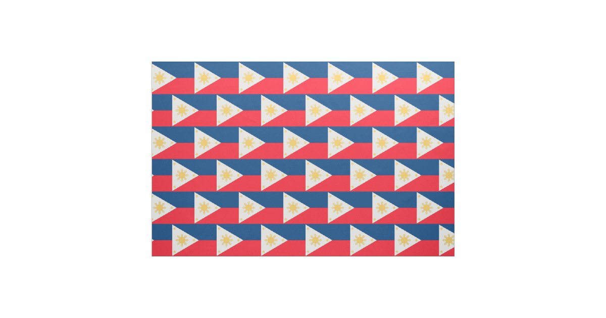 Philippines Flag Fabric | Zazzle