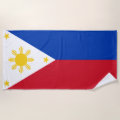 Philippines Flag Filipino Flag Beach Towel | Zazzle