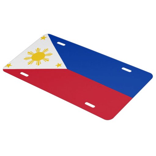 Philippines Flag Filipino Flag License Plate | Zazzle