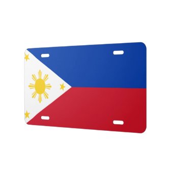 Philippines Flag Filipino Flag License Plate | Zazzle