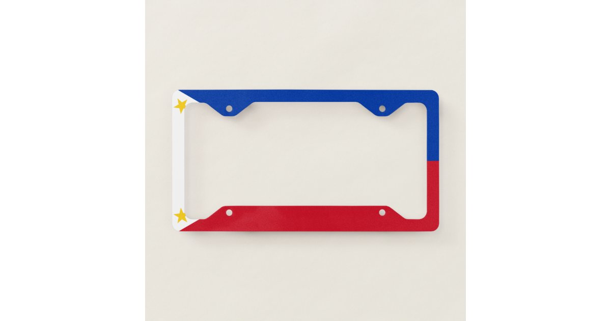 Philippines Flag Filipino Flag License Plate Frame | Zazzle