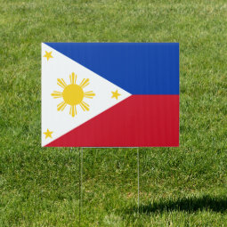 Philippines Flag Filipino Flag Sign | Zazzle