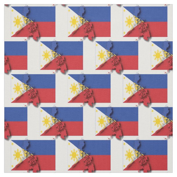 Philippines Flag Fabric | Zazzle