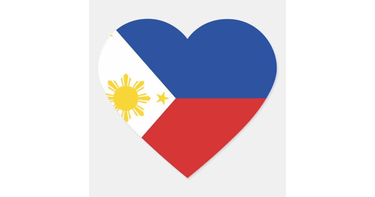 Philippines Flag Heart Sticker | Zazzle