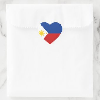 Philippines Flag Heart Sticker | Zazzle