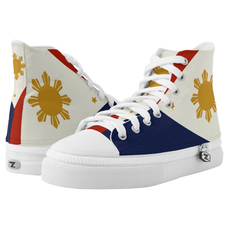 Philippines flag hightops shoes. High-Top sneakers | Zazzle