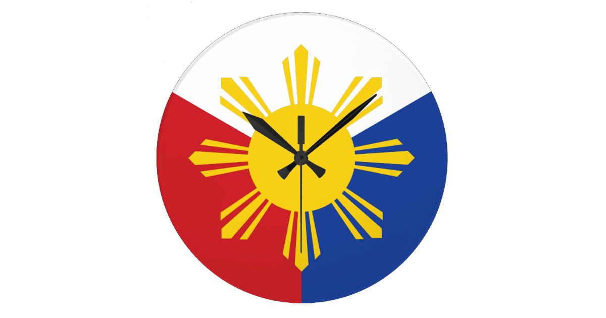 Philippines Flag Large Clock | Zazzle.com
