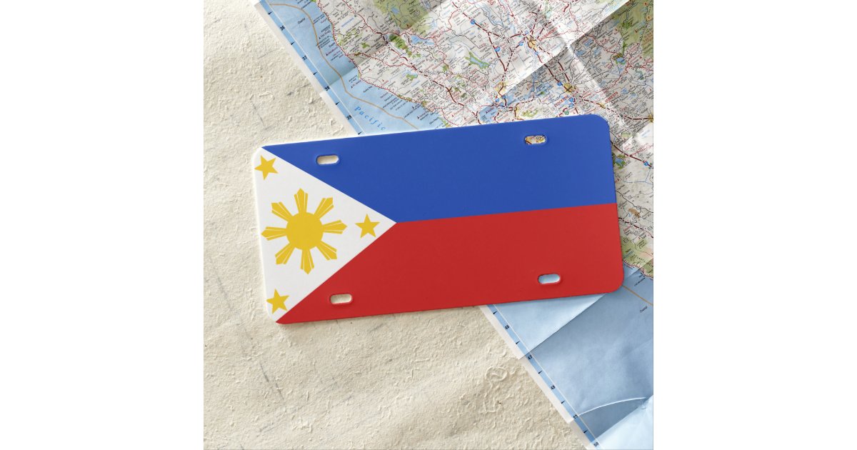 Philippines Flag License Plate | Zazzle