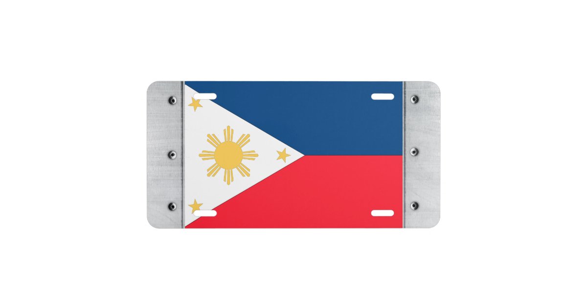 Philippines Flag License Plate | Zazzle