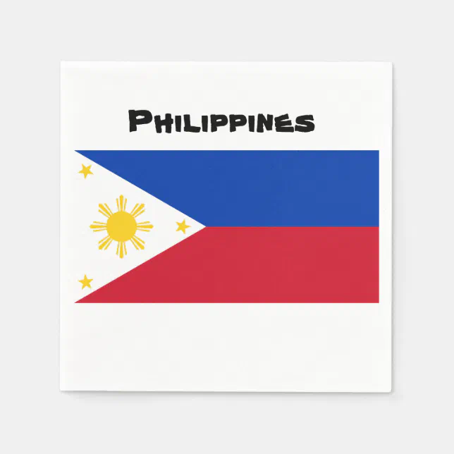 Philippines Flag Napkin | Zazzle
