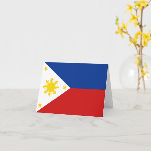 Philippines Flag Notecard | Zazzle