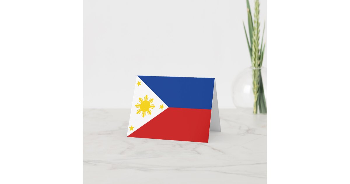 Philippines Flag Notecard | Zazzle