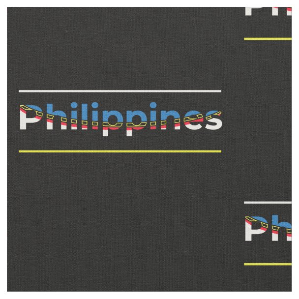 Philippines Flag Fabric | Zazzle