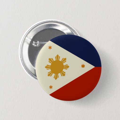 Philippines flag pinback button | Zazzle