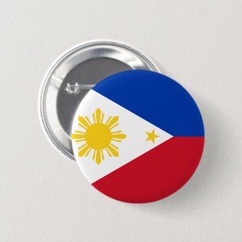 Philippines Flag Pinback Button | Zazzle