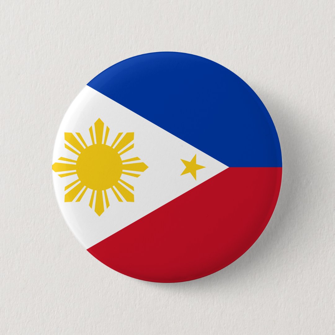 Philippines Flag Pinback Button | Zazzle