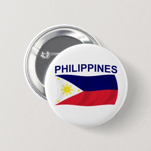 Philippines Flag Pinback Button | Zazzle