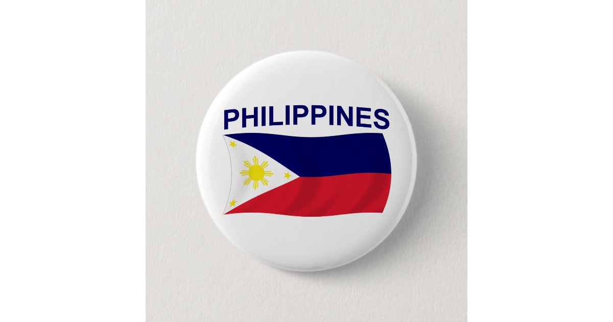 Philippines Flag Pinback Button | Zazzle