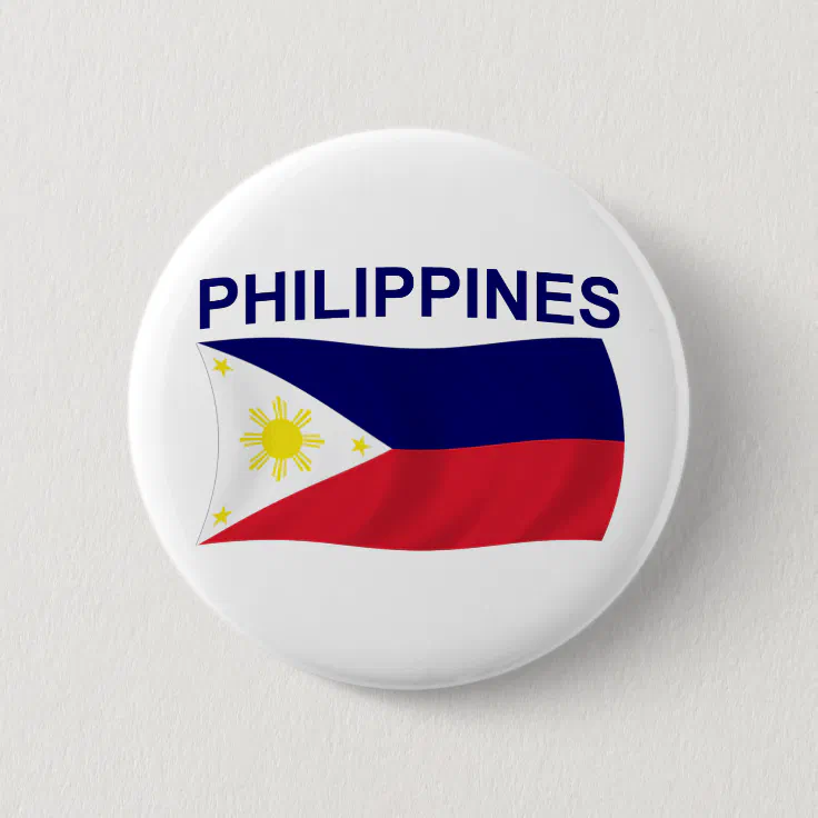 Philippines Flag Pinback Button | Zazzle