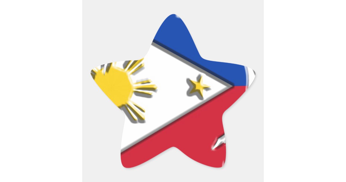Philippines FLag Star Sticker | Zazzle