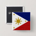 Philippines Glitter Flag Button | Zazzle