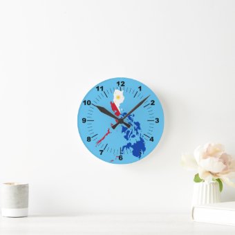 Philippines Map Round Clock | Zazzle