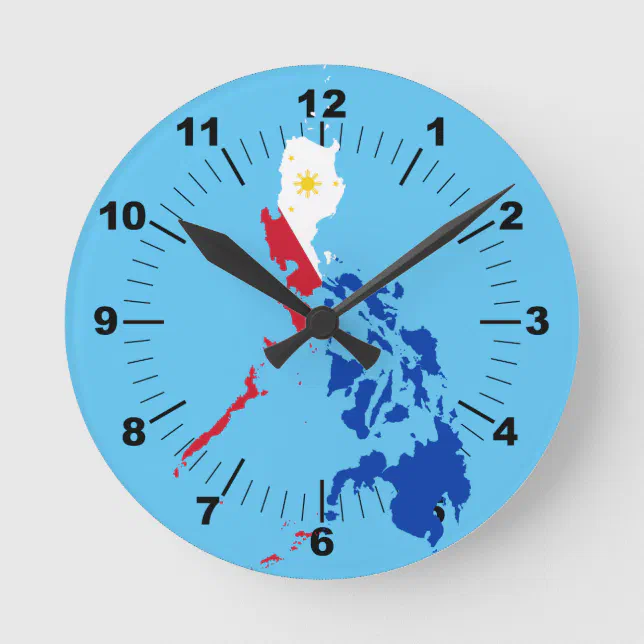 Philippines Map Round Clock | Zazzle