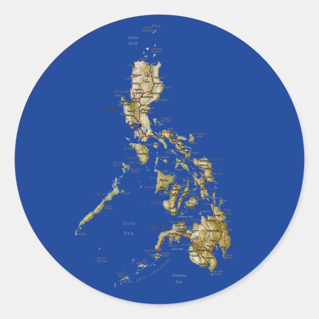 Philippines Map Sticker | Zazzle