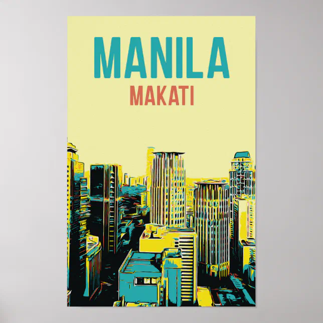 Philippines, Metro Manila, City of Makati building Poster | Zazzle